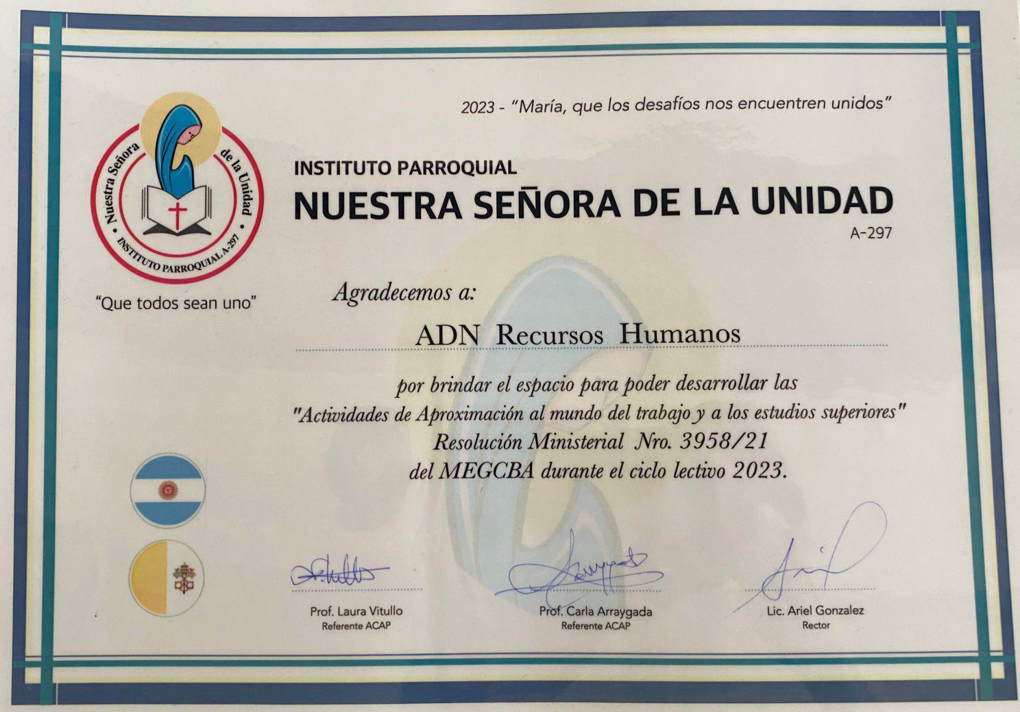 ADN – Evento de cierre ACAP – ADN Recursos Humanos